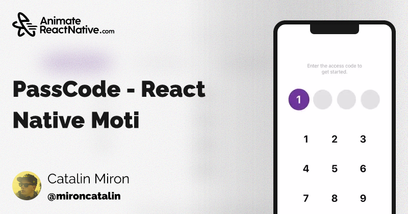 React Native Animations Passcode React Native Moti