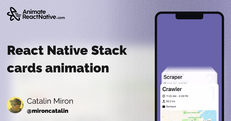 React Native Animations React Native Stack Cards Animation