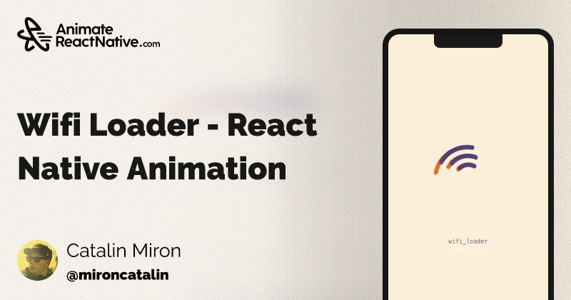 React Native Animations Wifi Loader React Native Animation